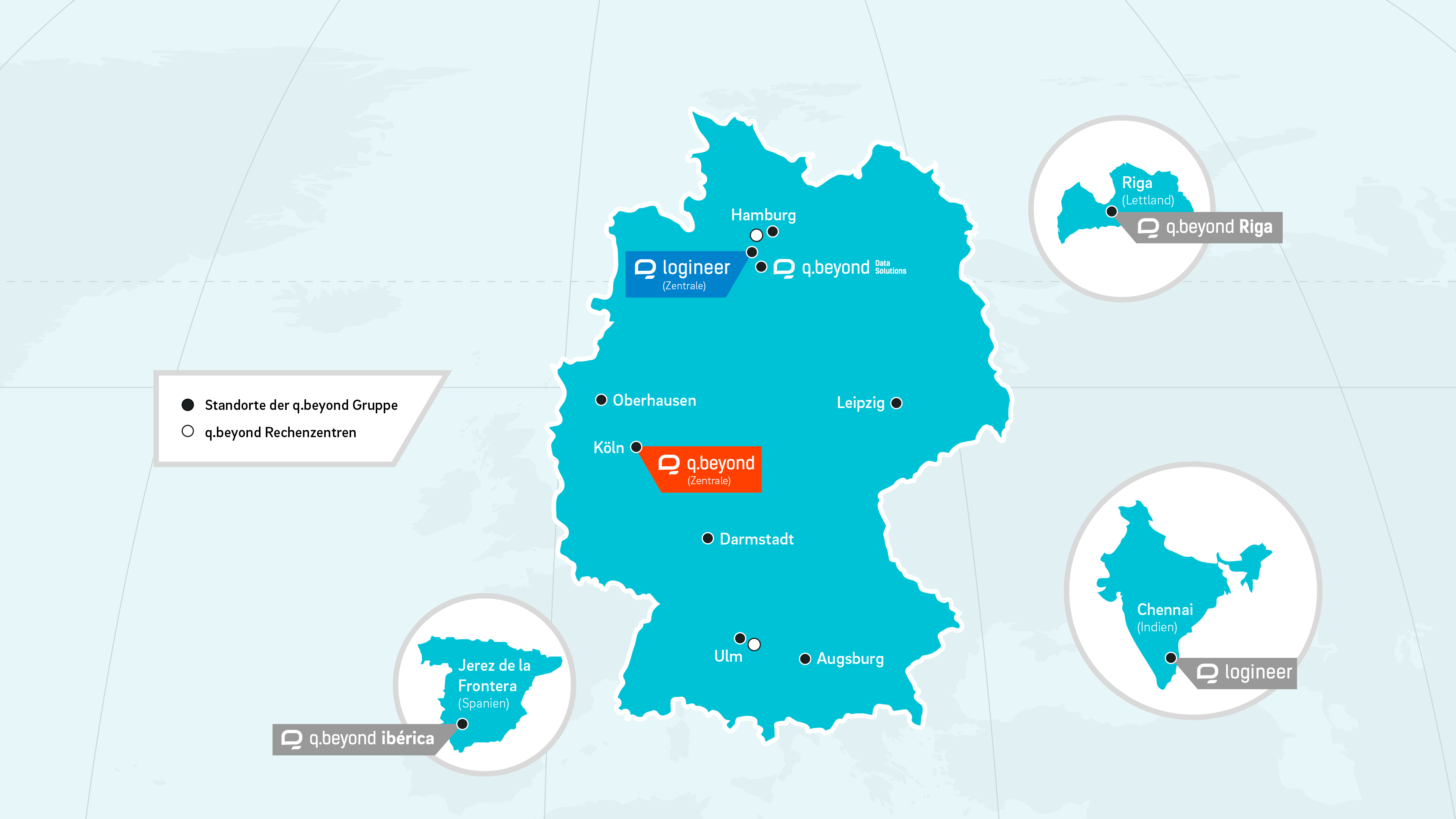 Standorte der q.beyond Gruppe